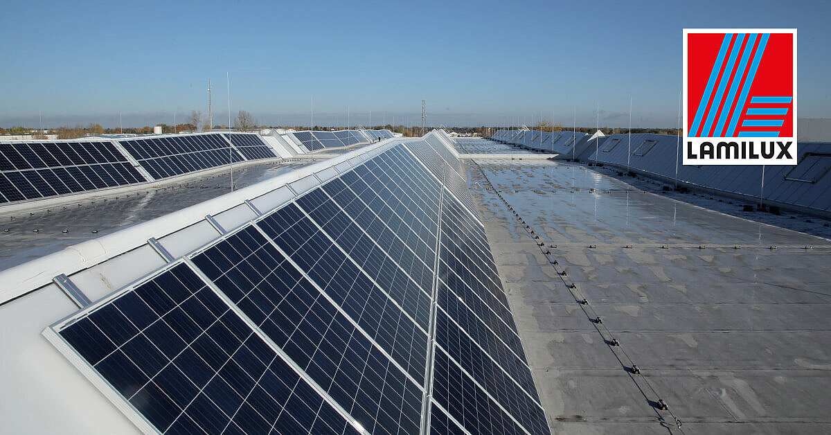 Continuous Rooflight with Photovoltaics | LAMILUX