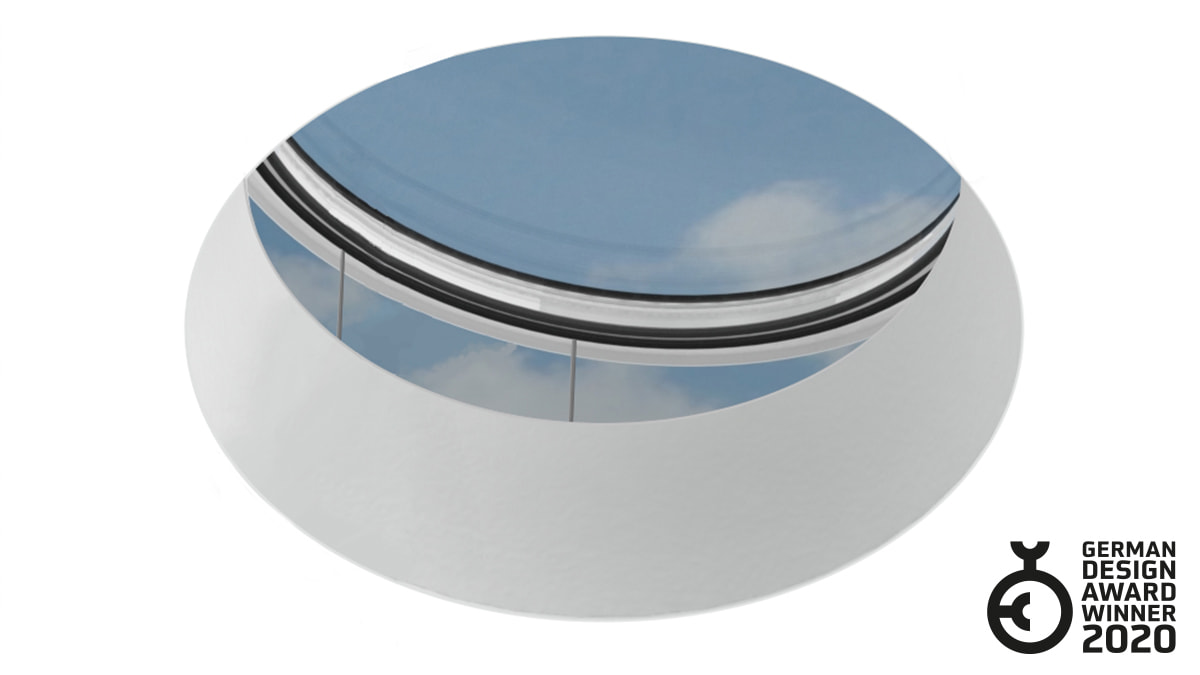 Glass Skylight F100 with plastic frame circular | LAMILUX