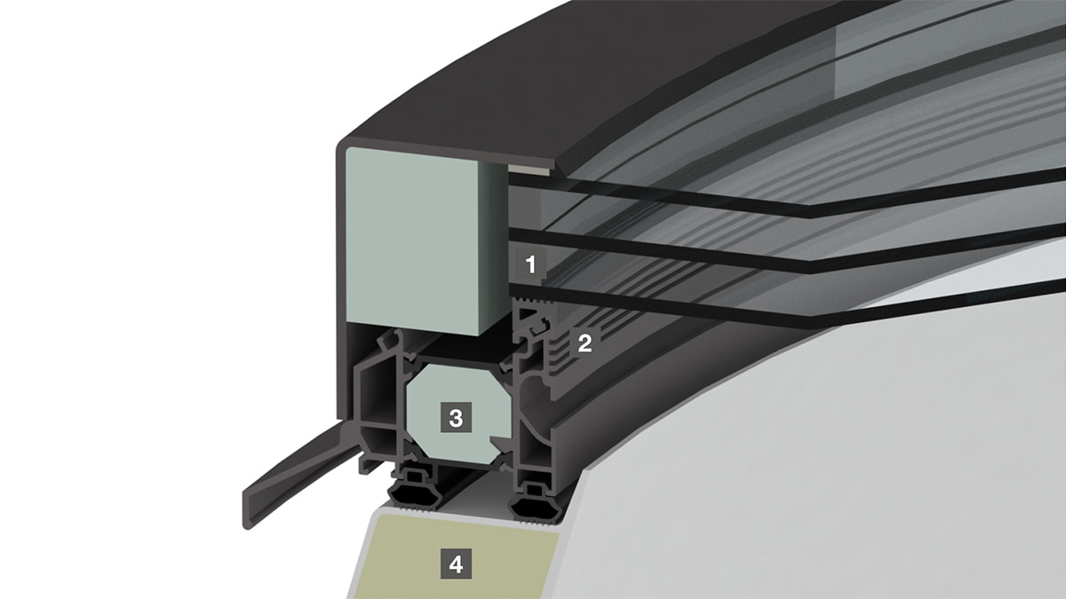 Glass Skylight aluminium Circular | LAMILUX