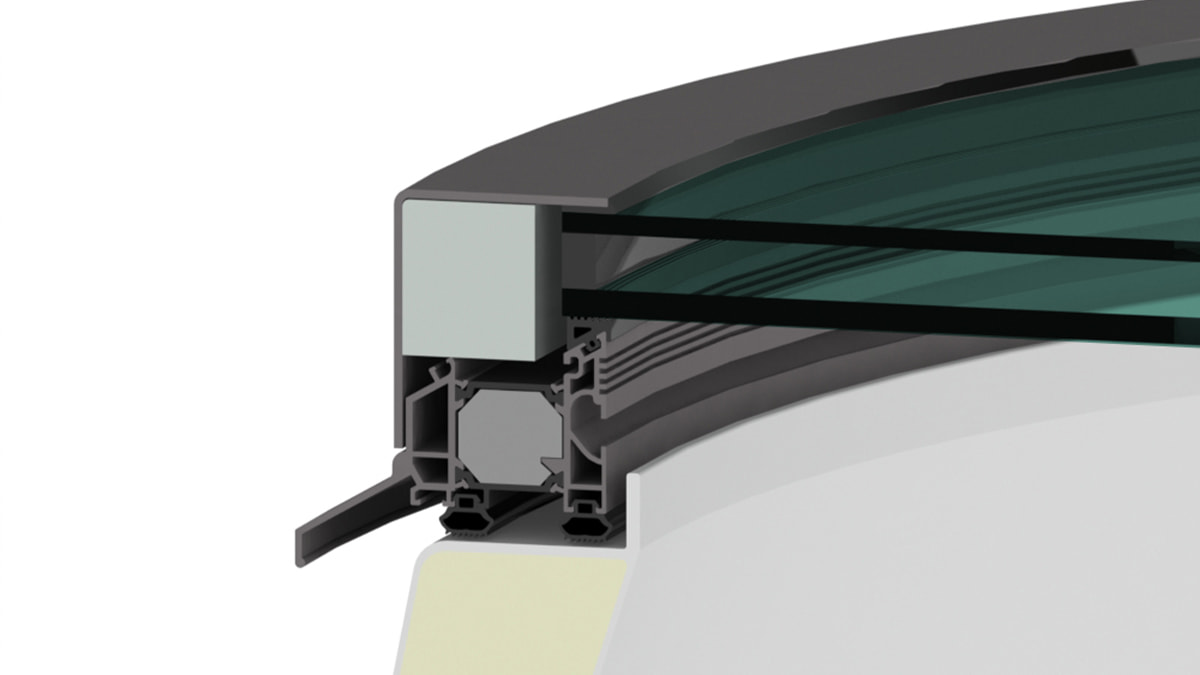 Glass Skylight aluminium Circular | LAMILUX